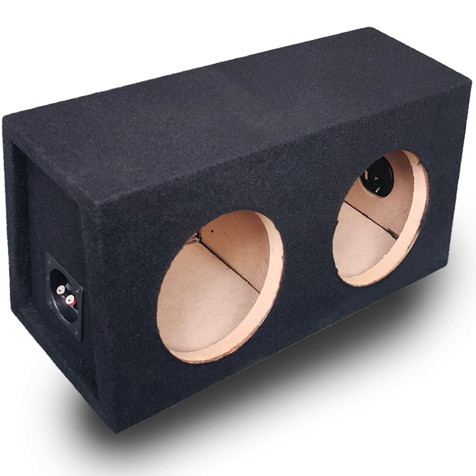 Audiotek CA-8HDS Heavy Duty Angle Dual 8" Car Audio Speaker Box ...
