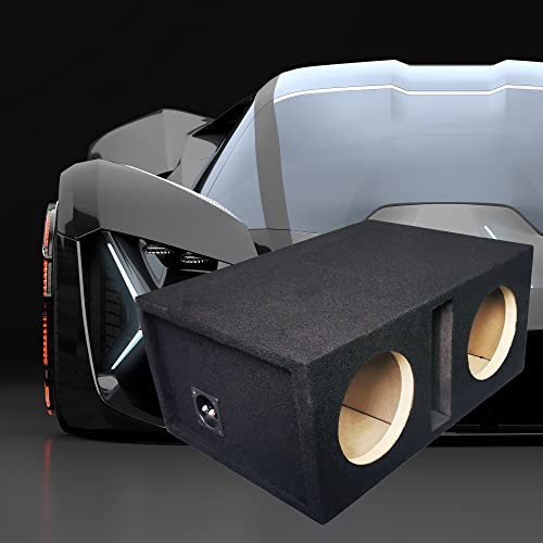 Audiotek CA-8DP Heavy Duty Pro Dual 8" Ported Subwoofer Enclosure Car ...