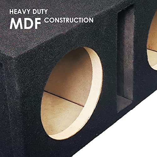 Audiotek CA-8DP Heavy Duty Pro Dual 8" Ported Subwoofer Enclosure Car ...