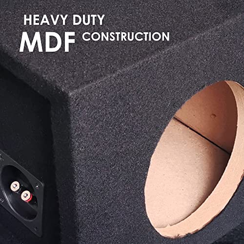 Audiotek CA-8HSS 8" inch Single Angle Hatchback Sealed Box Sub Speaker ...