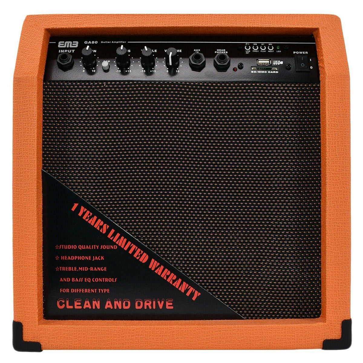 EMB GA80 350W 8" Electric Guitar Amplifier Speaker – nsiaudio.com