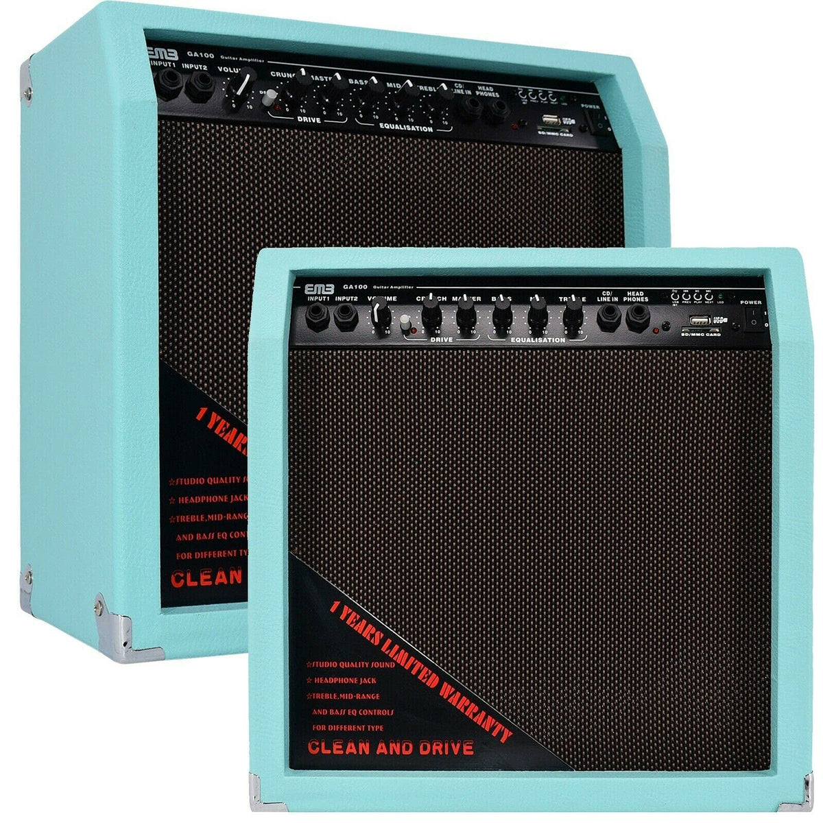 EMB GA100 500W 10" Electric Guitar Amplifier Speaker – nsiaudio.com