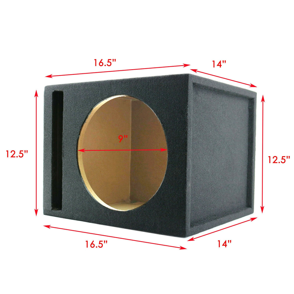 Audiotek CA-10SP 10" Ported Subwoofer Enclosure Car Audio Speaker Box ...